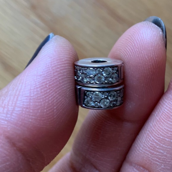 Pandora | Jewelry | Retired Bundle 2 Pandora Clear Pav Clips Charms ...
